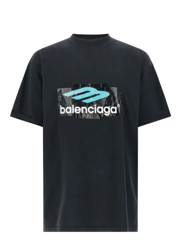 Balenciaga Printed T-shirt - Black