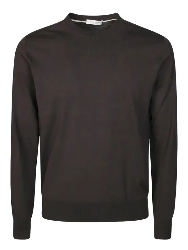 PAOLO PECORA Crew Neck Sweater - Brown
