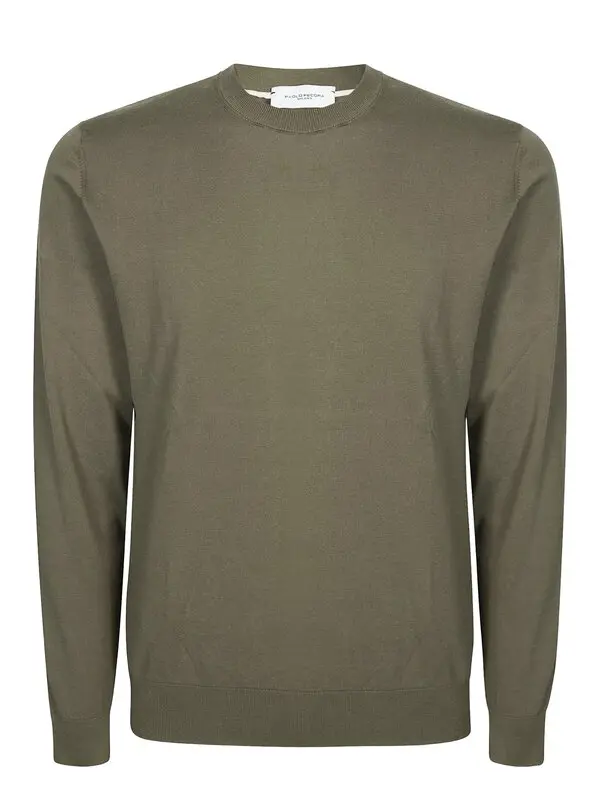 PAOLO PECORA Crew Neck Sweater - Green
