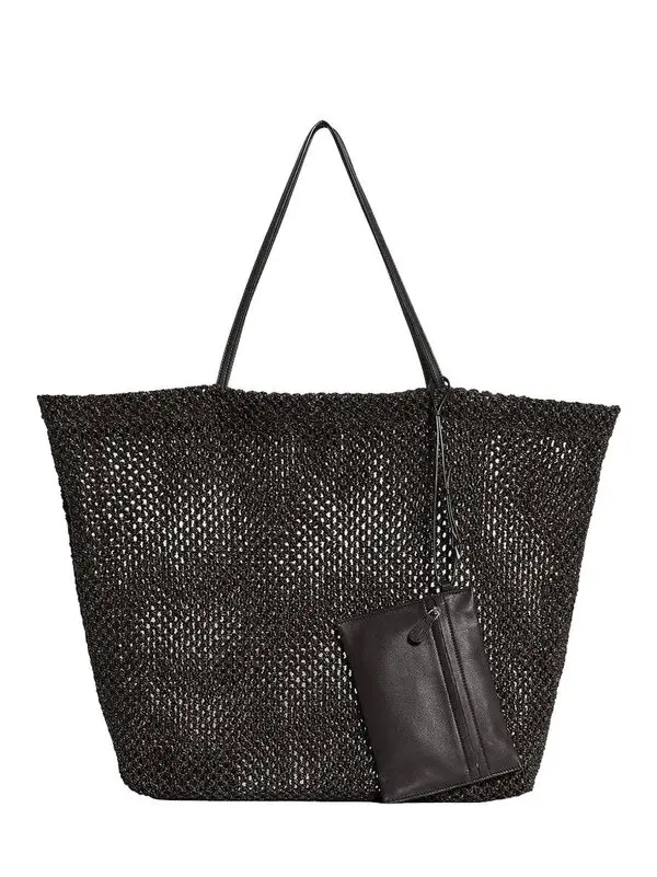 THE ROW Barn Raffia Tote Bag - Brown