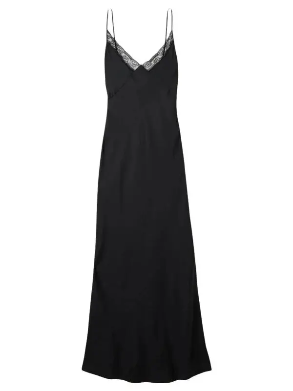 THE ROW Barina Silk Long Dress - Black