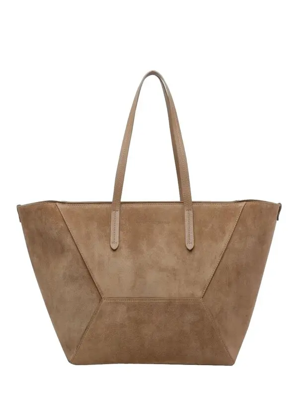Brunello Cucinelli Leather Shopper - Brown