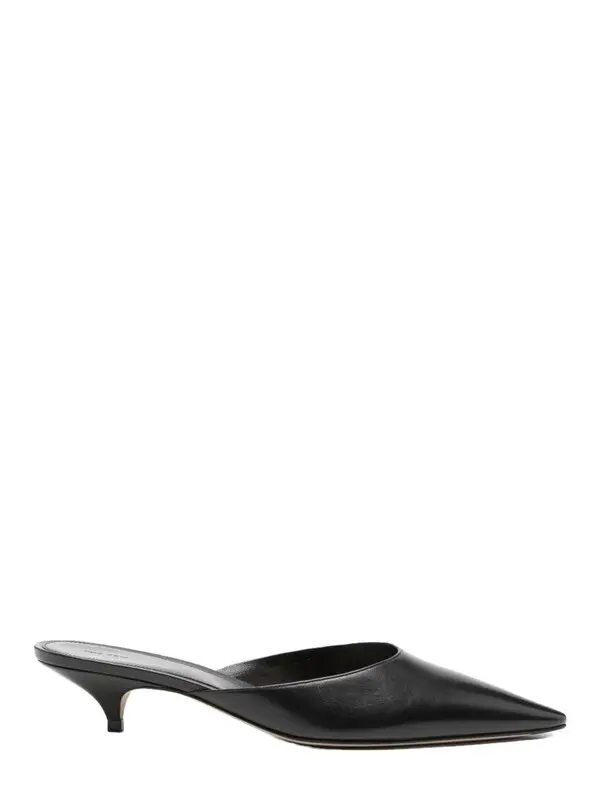 THE ROW Liisa Leather Mules - Black