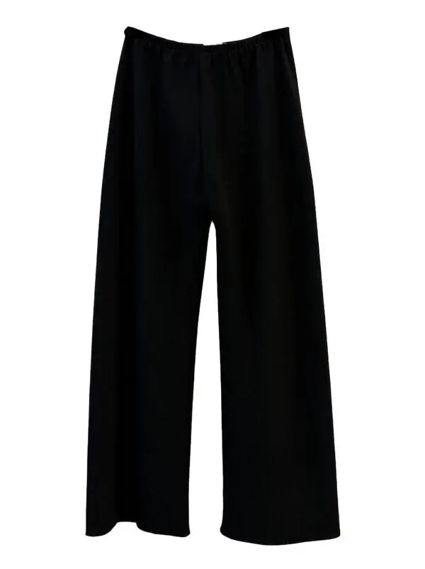 THE ROW Gala Wide Leg Trousers - Black