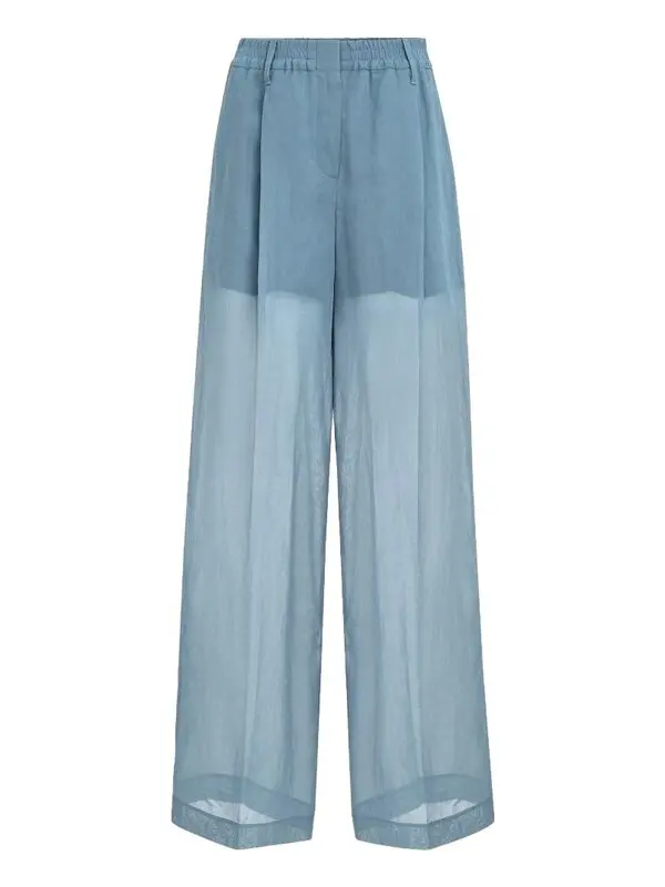 Brunello Cucinelli Cotton Trousers - Blue