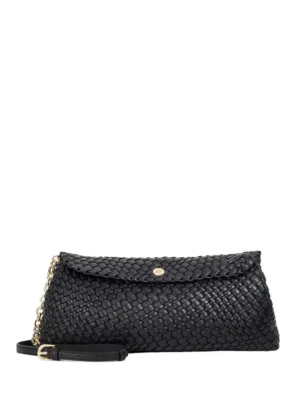 Dune London Woven Faux Leather Clutch - Black