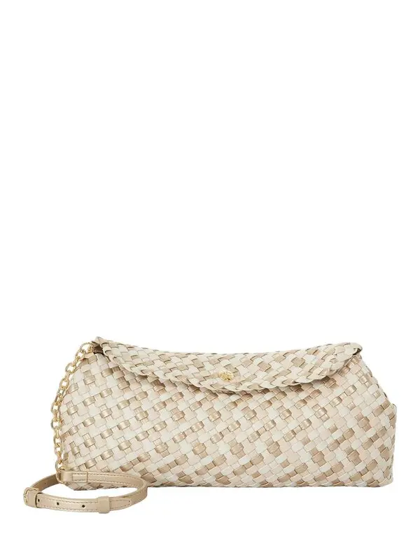 Dune London Woven Faux Leather Clutch - Ecru