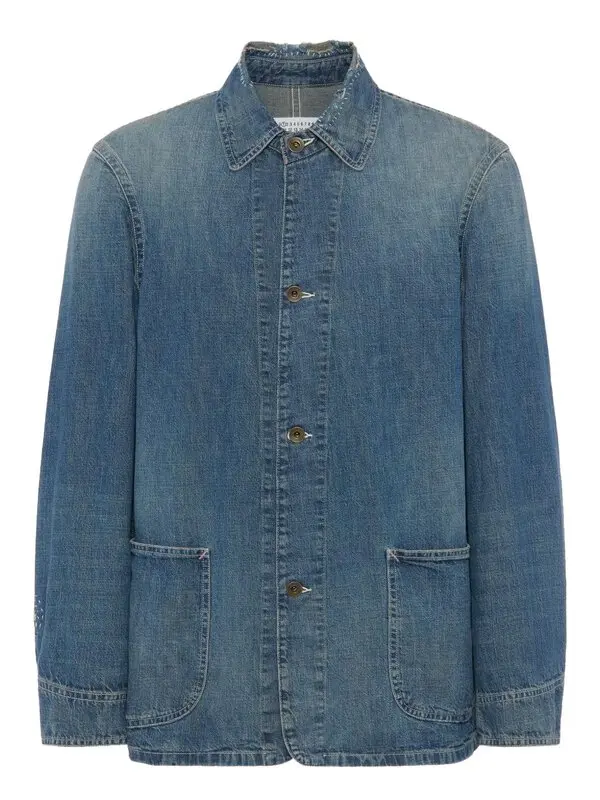 MAISON MARGIELA Denim Cotton Jacket - Sky Blue
