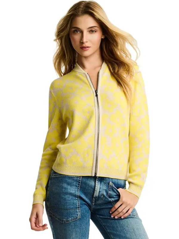 Lisa Todd Daisy Dreamer Cotton Zip-up Jacket - Almond Combo