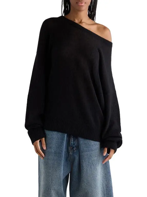 Balenciaga Relaxed Cashmere Sweater - 1000 Black