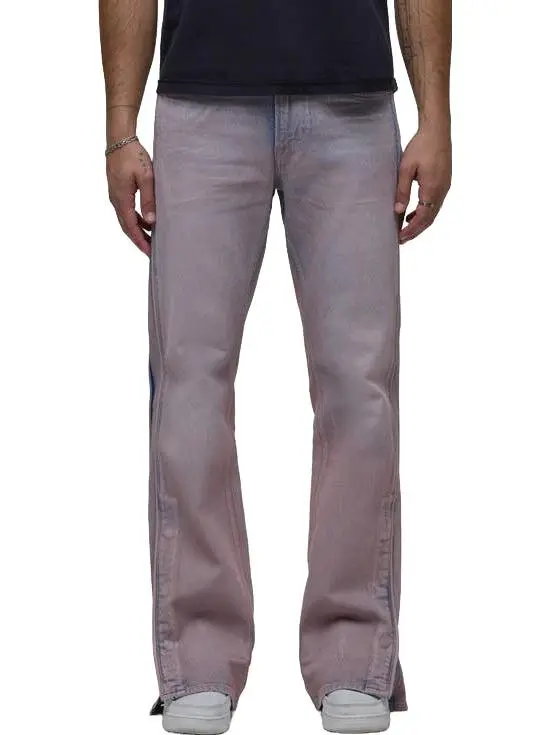 Hudson Jeans Walker Track Flare Jeans - Coated Rose