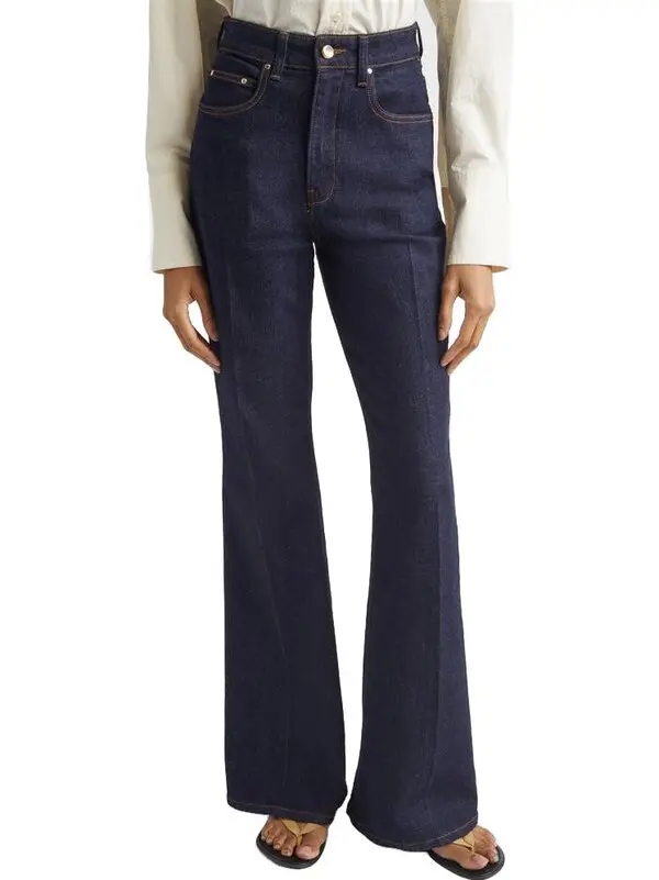 Ossou Spur High-waist Bootcut Jeans - Sable Wash