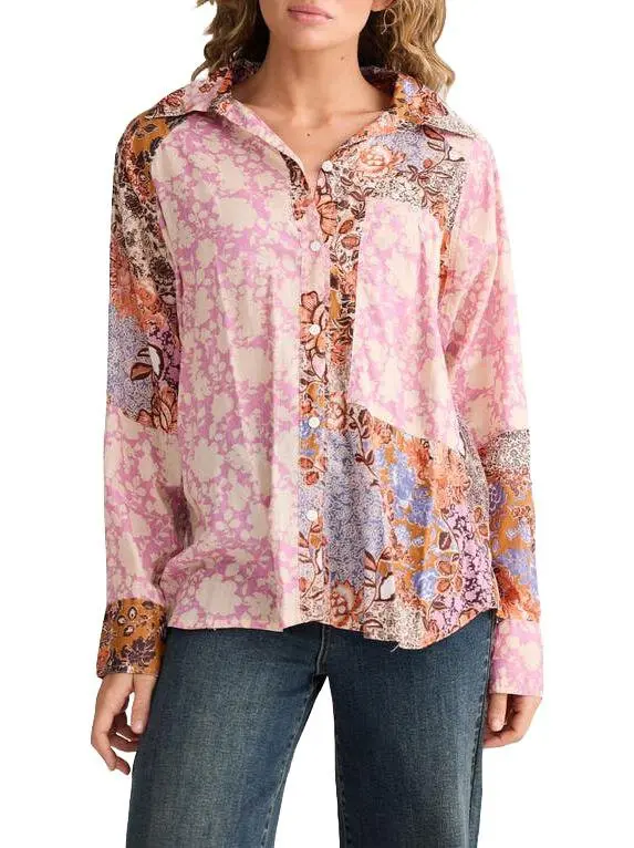 TALISMAN THE LABEL Freefalling High-low Shirt - Dream Weaver/meadow Muse