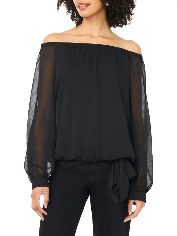 Vince Camuto Off-the-shoulder Blouse - Rich Black