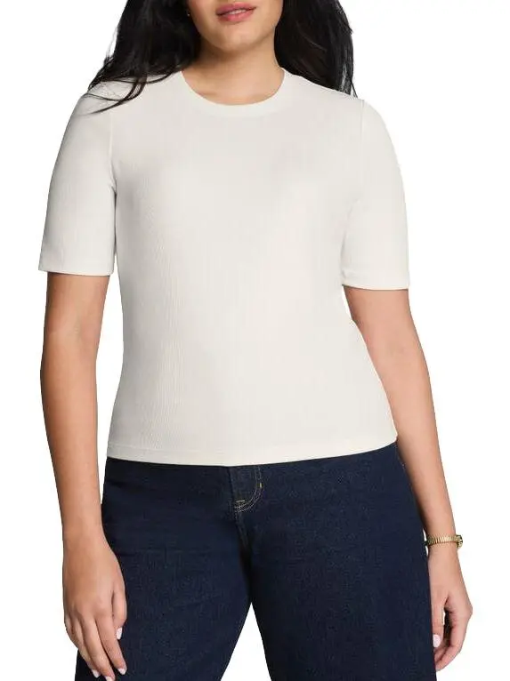 Spanx Crewneck Elbow Sleeve T-shirt - Ivory
