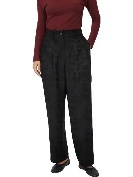 MASAI COPENHAGEN Jacquard Textured Pants - Black
