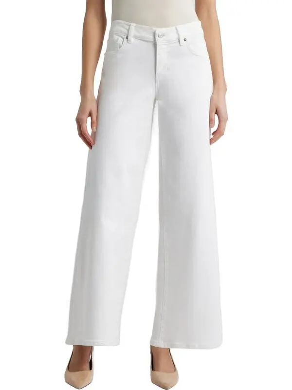 FRAME Le Slim Palazzo Jeans - White