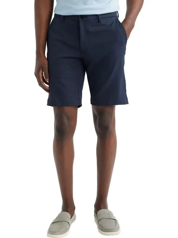 Scott Barber Sonoma Flat-front Travel Shorts - Midnight