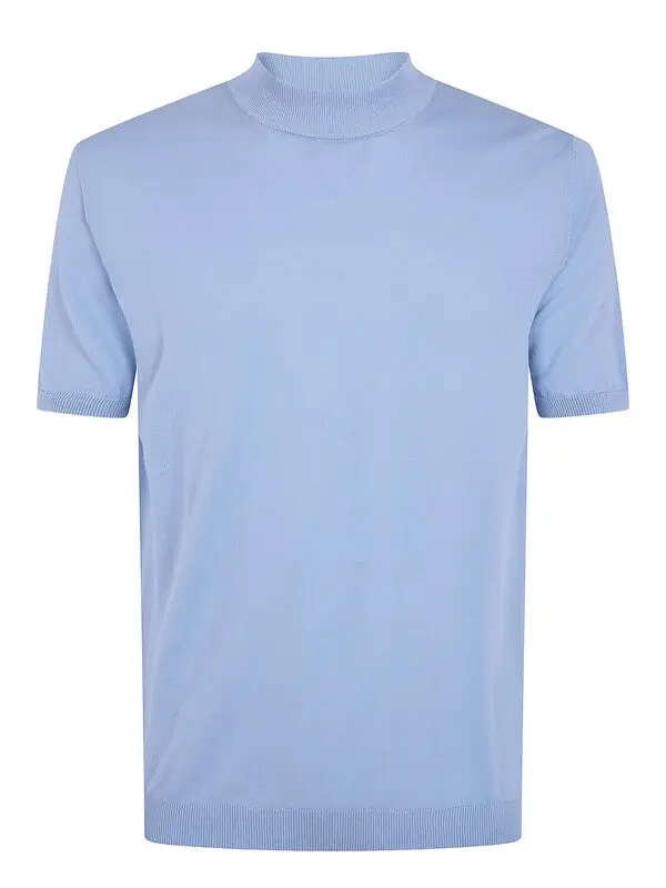 NUUR Short Sleeved Turtle Neck T-shirt - Blue