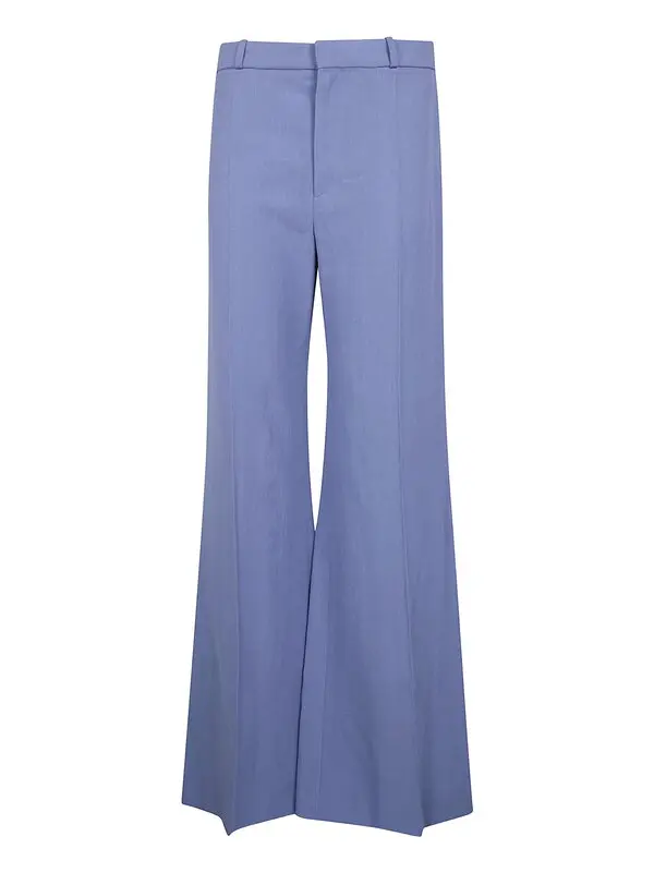 Chloé Flared Long Trousers - Blue