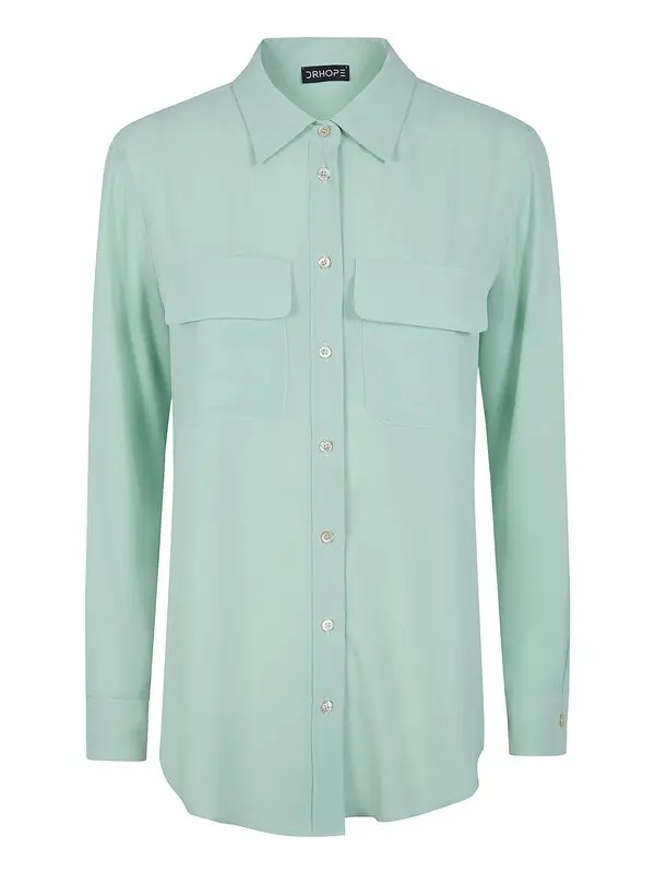 DRHOPE Pockets Shirt - Blue