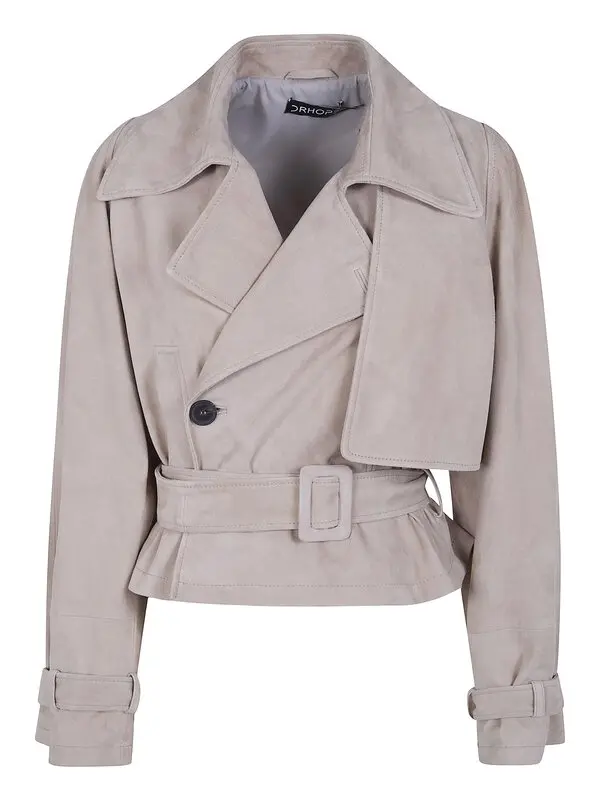 DRHOPE Suede Mini Trench - Brown
