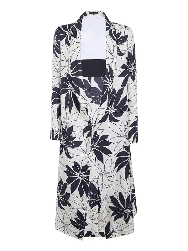 IBRIGU Printed Silk Overcoat - Multi
