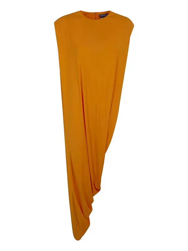 TOM FORD Crepe Jersey Asymmetric Top - Yellow