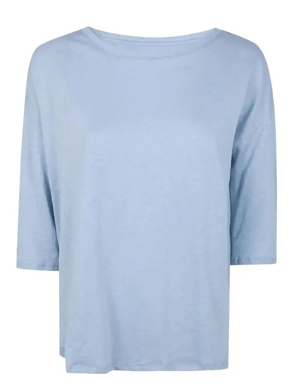 Majestic International Three Quarter Sleeve T-shirt - Blue