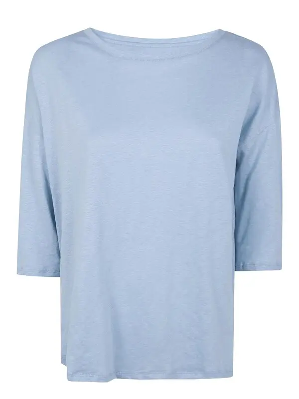 Majestic International Three Quarter Sleeve T-shirt - Blue