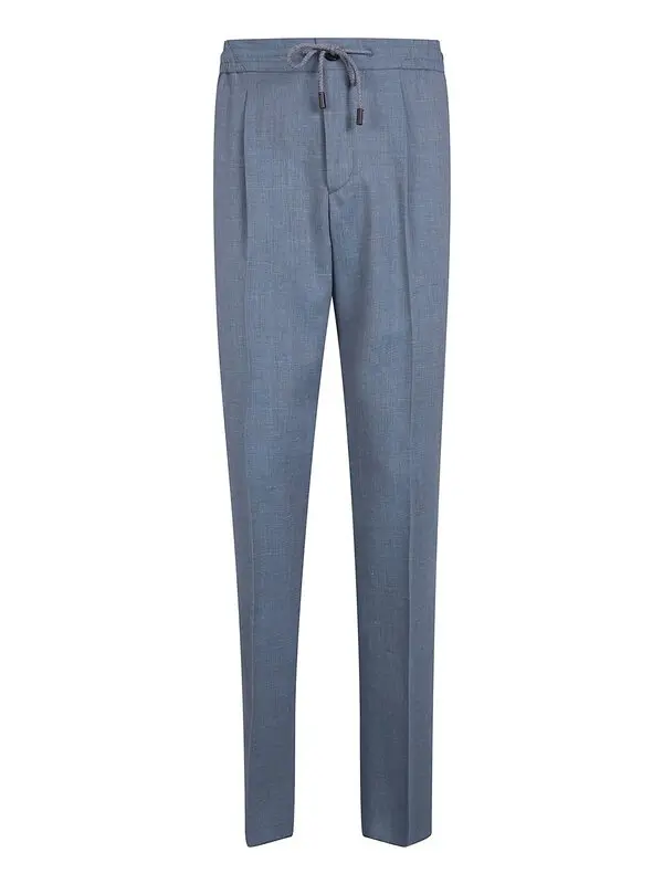 Incotex Elasticated Waist Chino Trousers - Blue