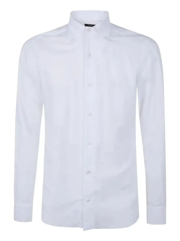 BARBA NAPOLI Classic Cotton & Linen Shirt - White