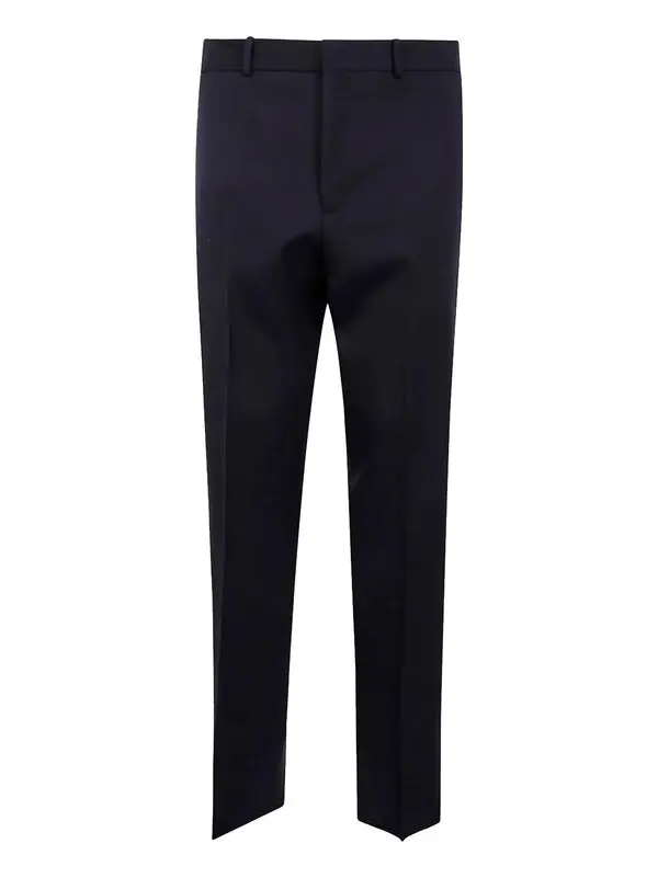 JIL SANDER Classic Wool Trousers - Blue