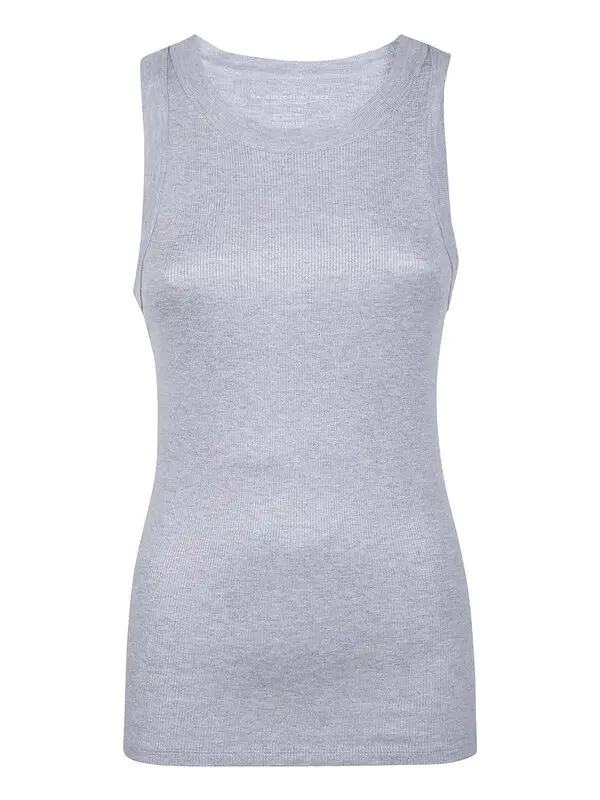 Majestic International Lurex Tank - Gray