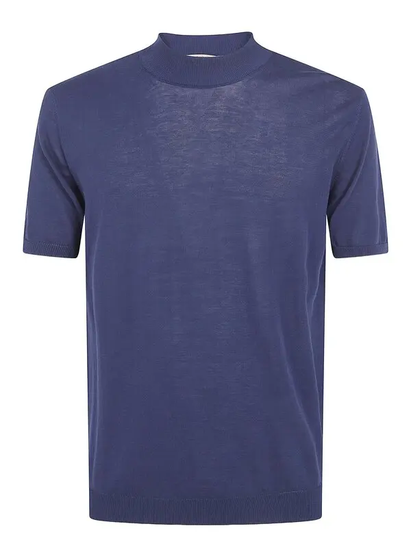 NUUR Short Sleeved Turtle Neck T-shirt - Blue