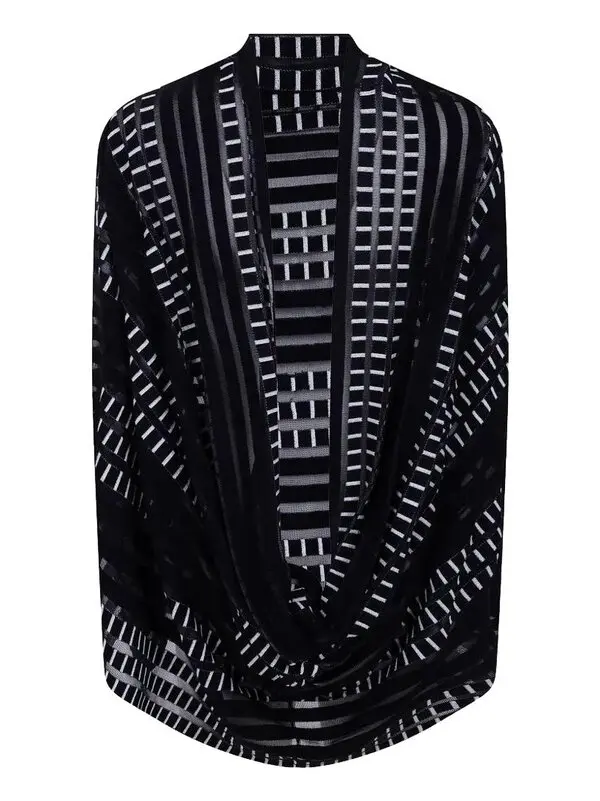 PIERANTONIOGASPARI Asymmetrical Jacquard Pullover - Black