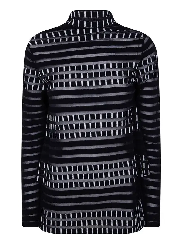 PIERANTONIOGASPARI Asymmetrical Jacquard Pullover - Black