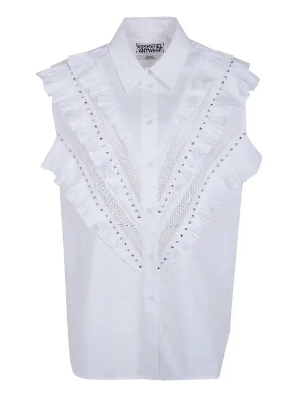 Essentiel Antwerp Jeandarlene Sleeveless Shirt - White