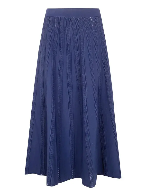 BLUGIRL Viscose Pointelle Skirt - Blue
