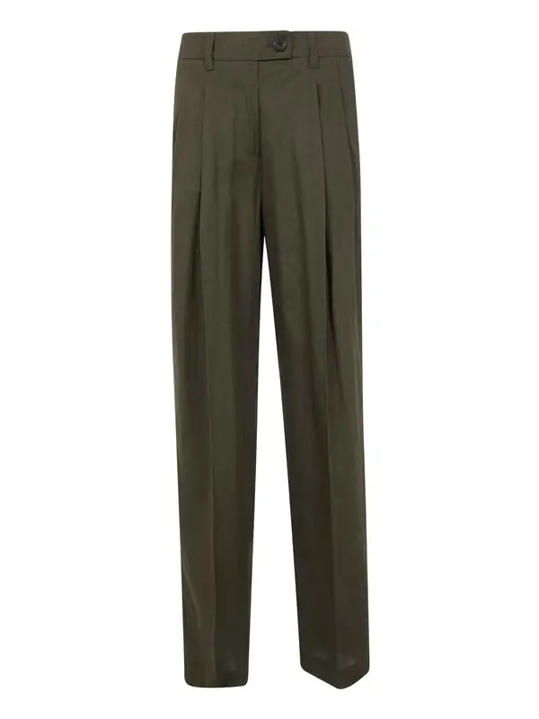 TWINSET Straight Leg Trousers - Green