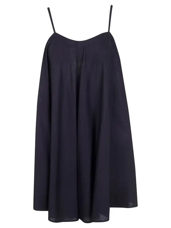TWINSET Italian Crafted Linen-blend Dress - Black