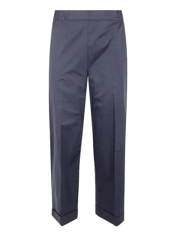 Liviana Conti Claude' Barrel Leg Trousers - Black