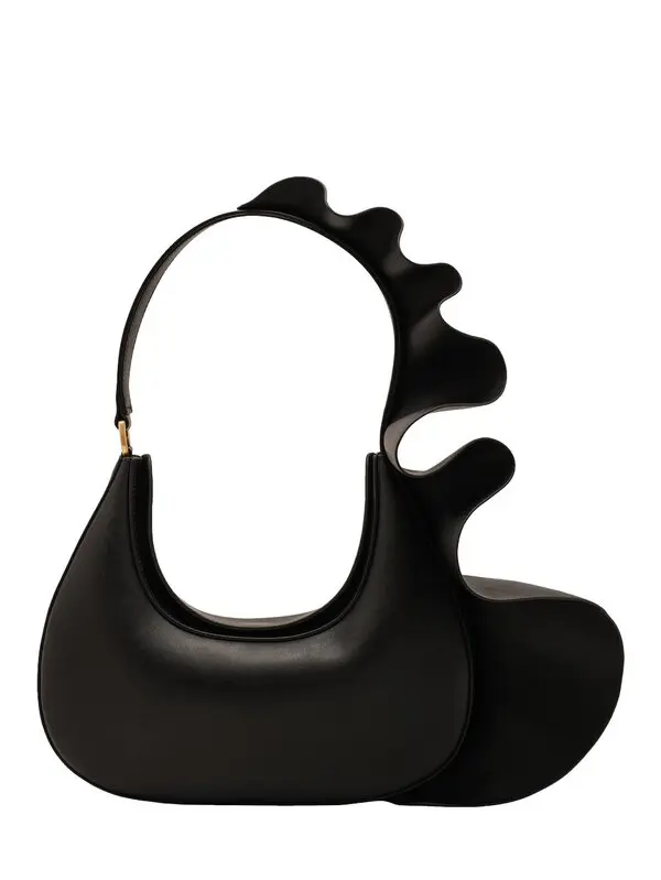 Cult Gaia Zoella Leather Shoulder Bag - Black