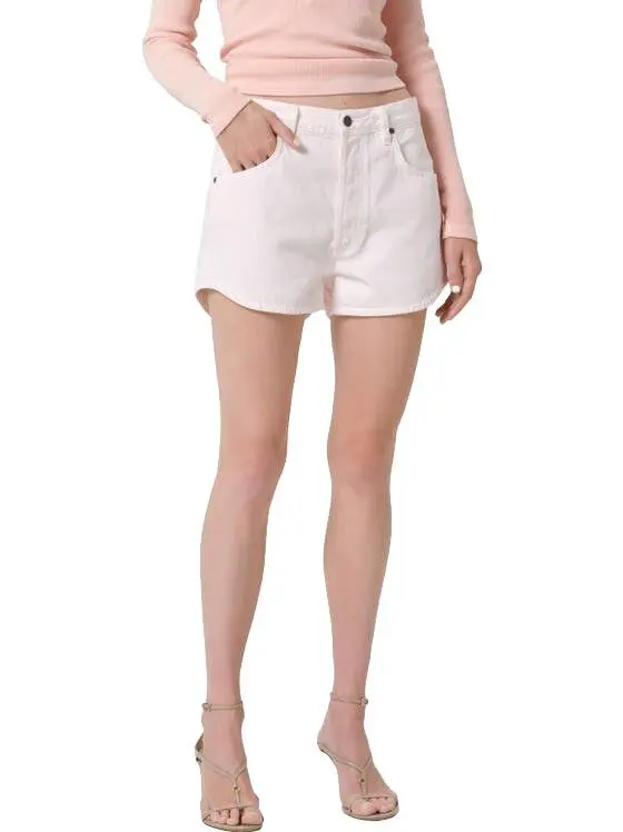 Citizens Of Humanity Abita Denim Shorts - Pale Salt Light Pink