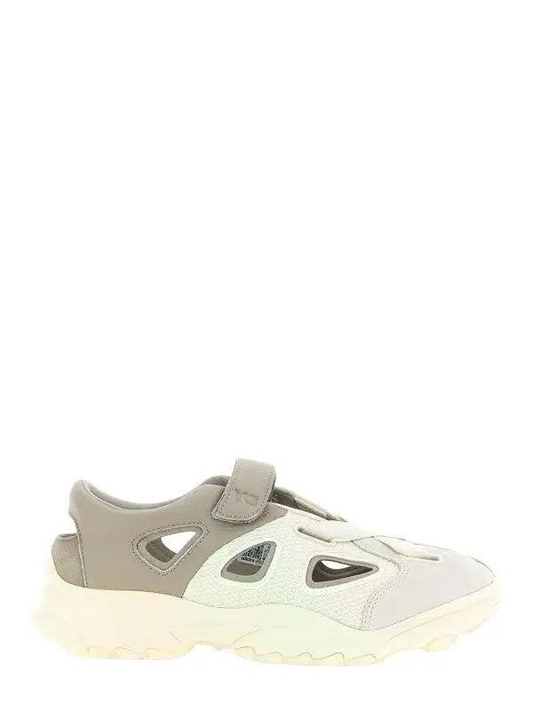 Y3 Cutout Embossed Logo Sandals - Grey