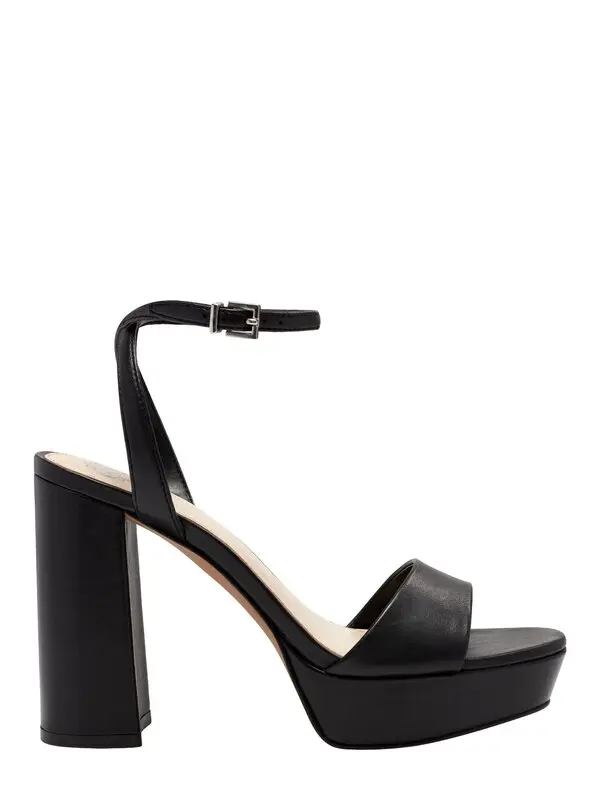 Vince Camuto Pendry Platform Sandals - Black Leather