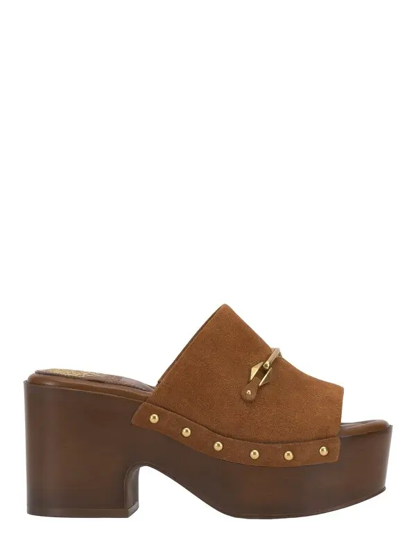 Vince Camuto Platform Sandal - Burnt Sugar Suede