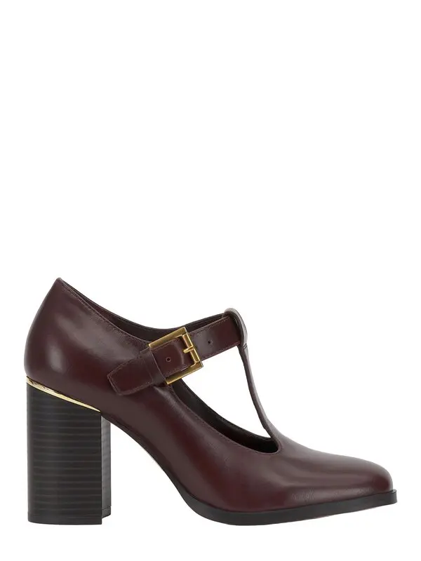 Vince Camuto Micha T-strap Pump - Rich Mahogany