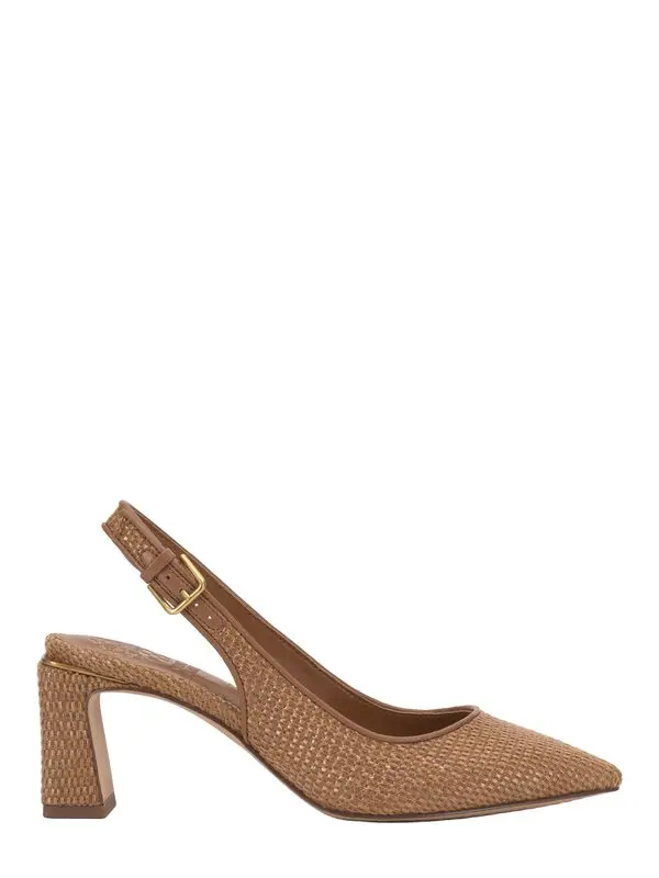 Vince Camuto Hamden Buckle Slingback - Golden Walnut