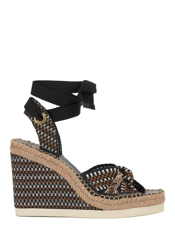 Vince Camuto Bealie Espadrille Wedge Sandal - Black Multi